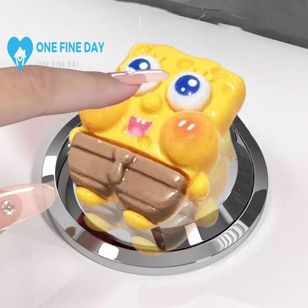 Cartoon Spongebob Toilet Press Toilet Flush Switch Modeling Bathroom ...