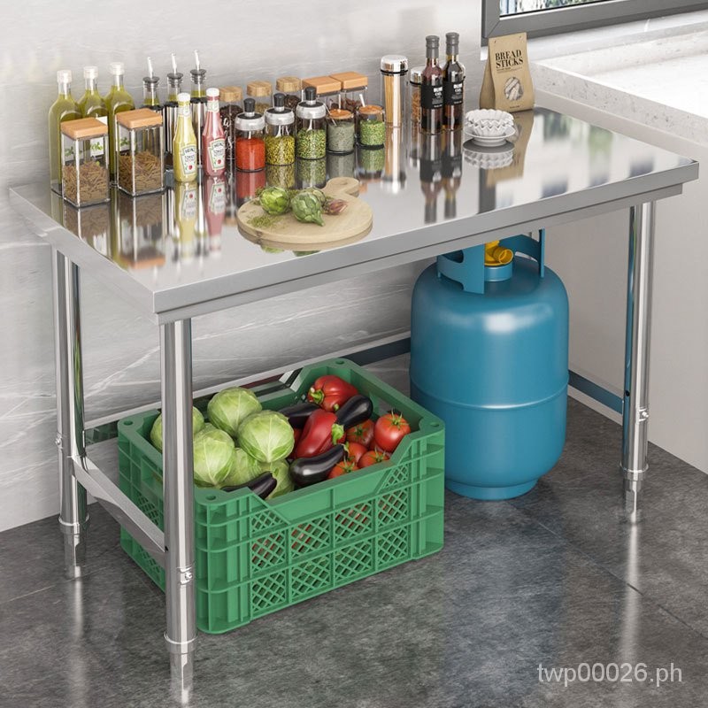 Stainless Steel Workbench Single-Layer Kitchen Console Commercial ...