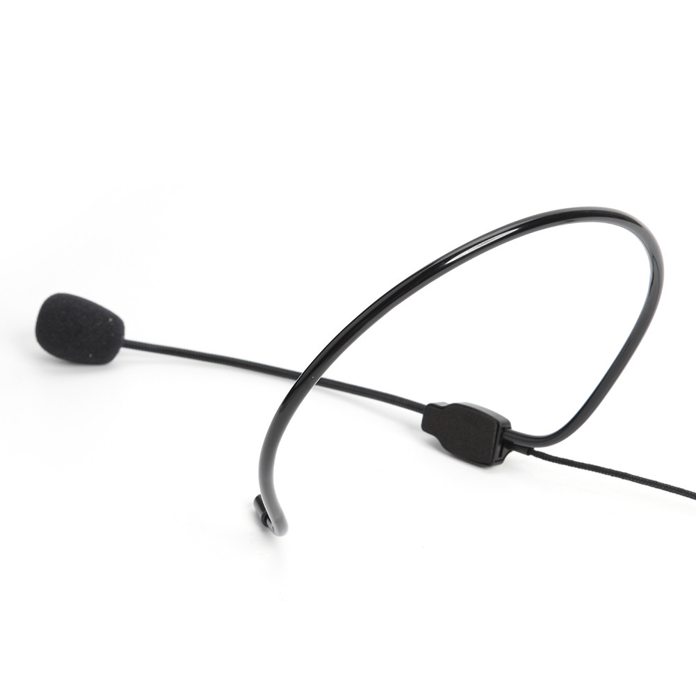 Head Mounted Microphone 3.5mm Wired Headset Mic for Teacher Guide ...