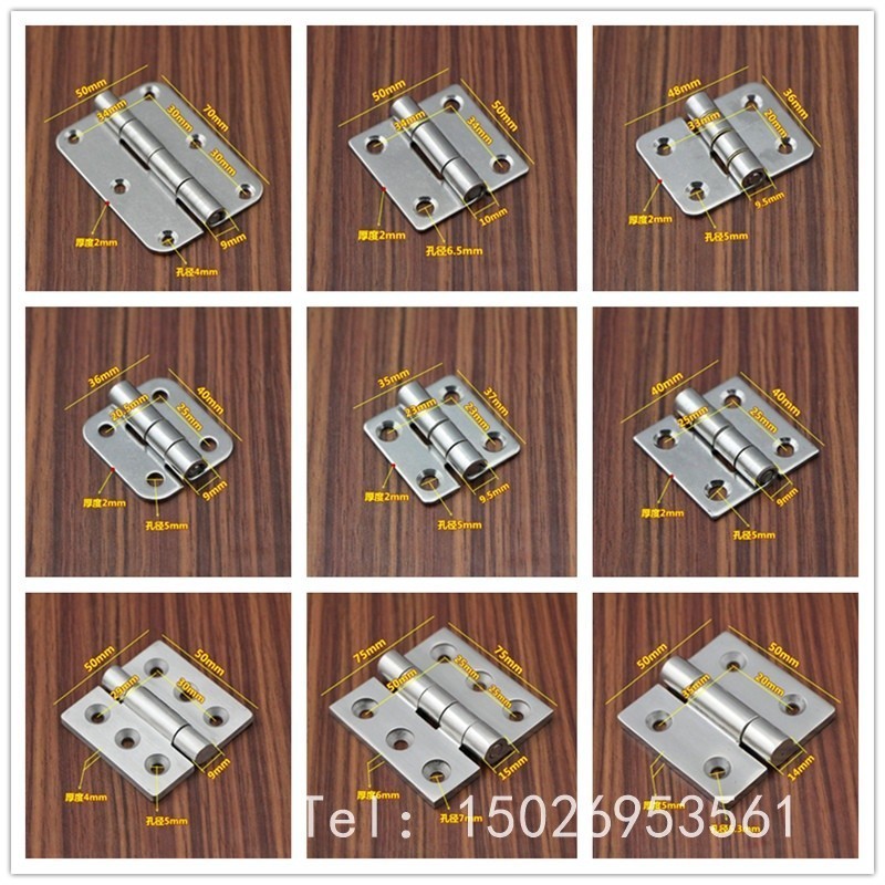 COD/304 Flat Hinge Folding Stainless Steel Hinge Thickened Mini Small ...