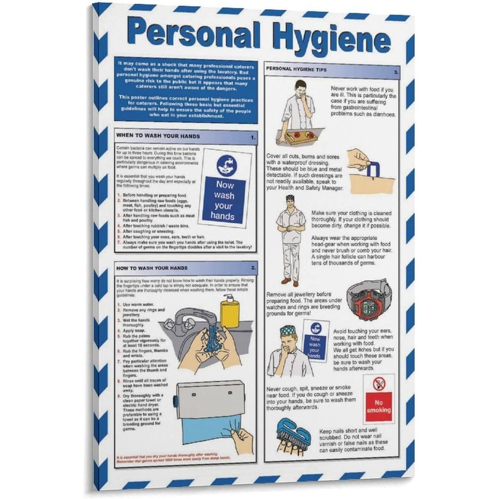 POPLAR art Safety Rules Education Poster Personal Hygiene Hospital ...