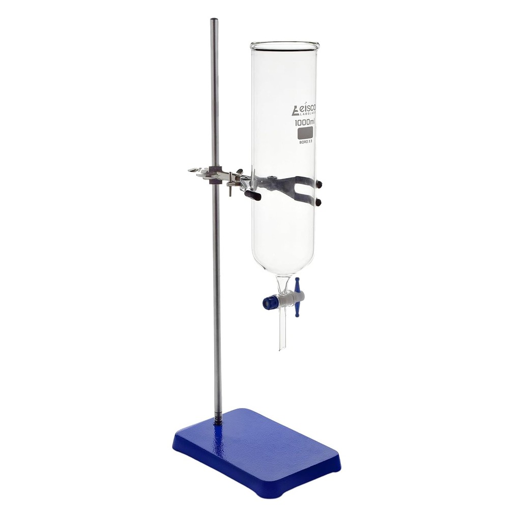 1000mL Dropping Funnel with Laboratory Support Stand - Includes Glass ...