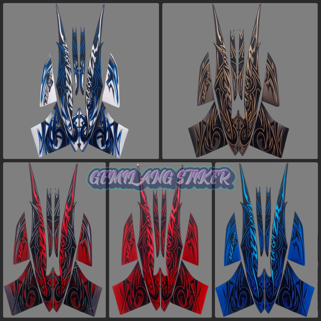 Striping Decal Polet Sticker list for Yamaha Vega zr 2010 Standard ...