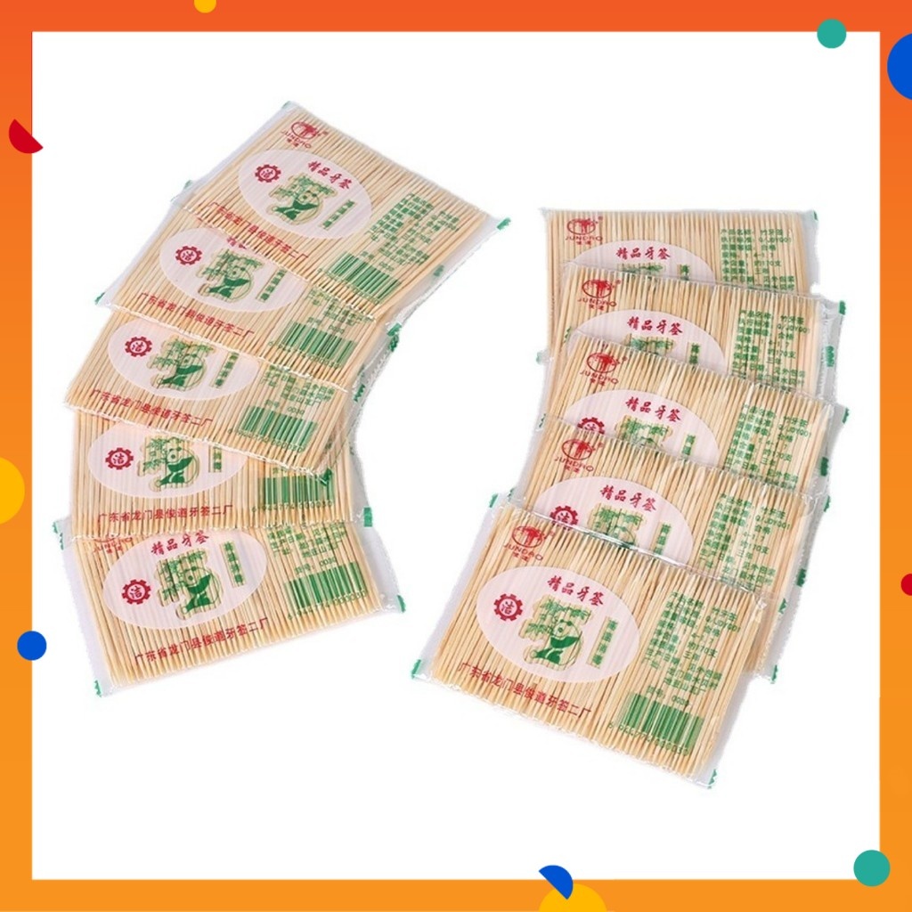 100/200/500 Pcs Bamboo Toothpick Disposable Natural Toothpicks Oral ...