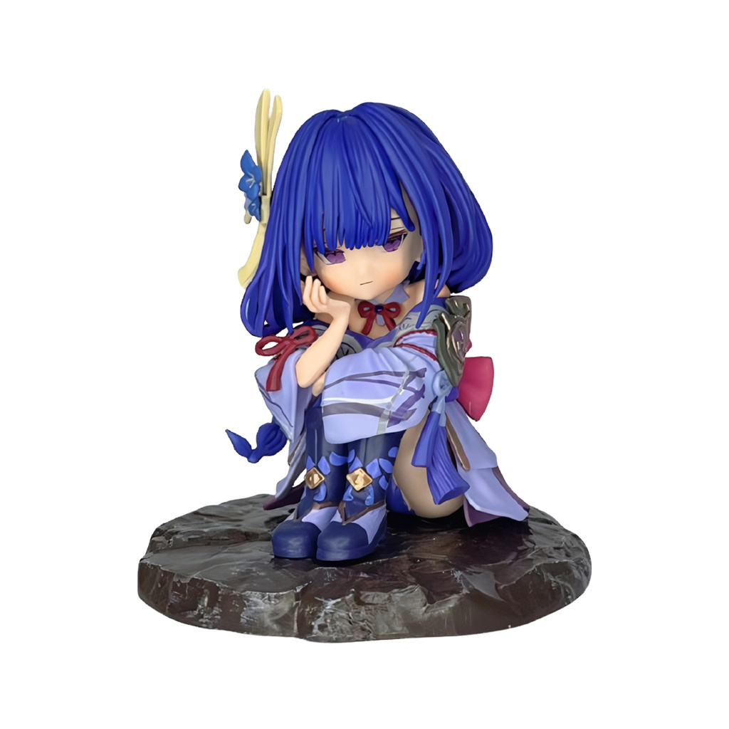 Raiden Shogun Ponder Chibi Q Version Genshin Impact 14cm Action Figure ...