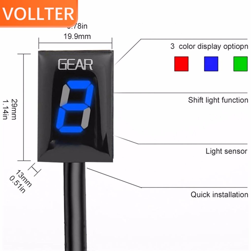 1/2/3 Speed Gear Display Gear Motorcycle Indicator Gear Indicator ...