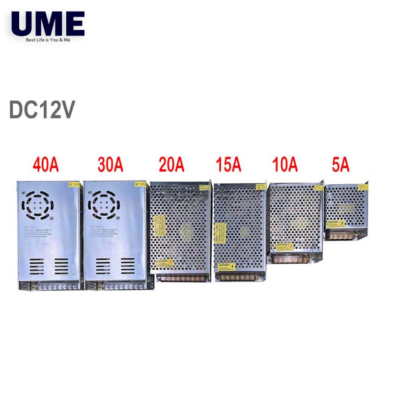 UME DC 12V 5A 10A 15A 20A 30A 40A LED Centralize Power Supply Adapter For CCTV Use | Shopee ...