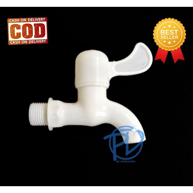 COD PD White PVC Plastic Faucet Gripo Spigot Faucet with or w/o Hose ...