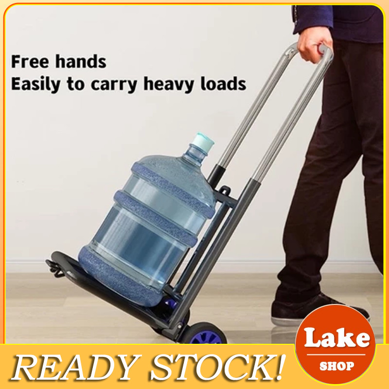 Foldable Trolley cart Multifunction Shopping Cart Metal Push Folding ...