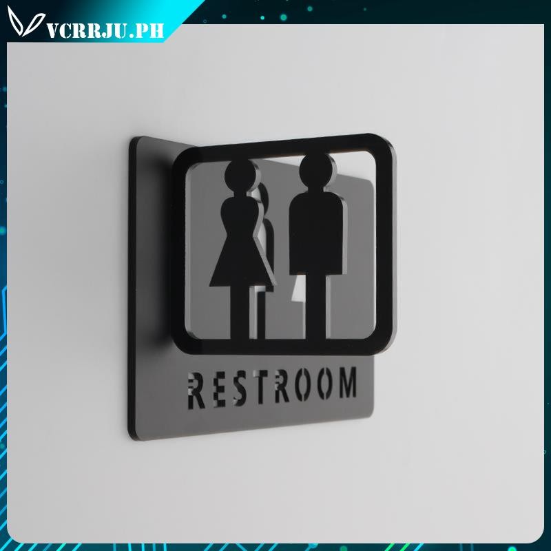 [vcrrju] Restroom Sign Bathroom Sign 3D Decoration Bathroom Door ...