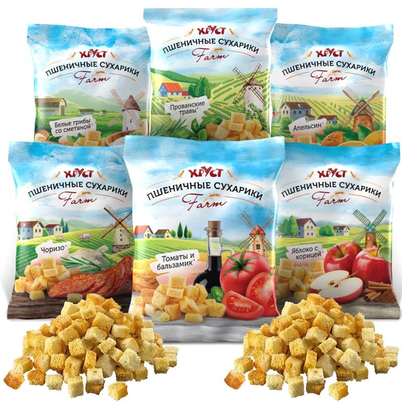 Russian Dried Bread Imported Farm Sausage Flavor Tomato Cream Mushroom ...