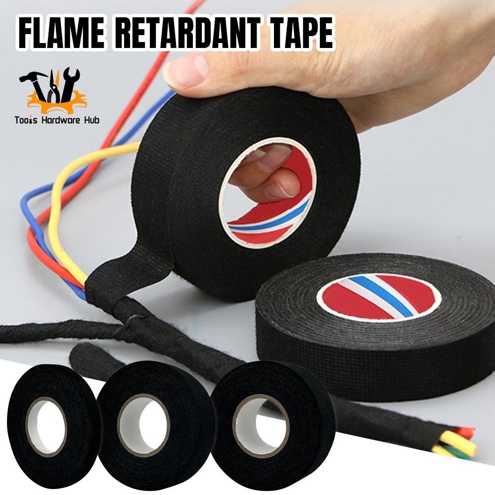 3pcs 25 Meter Heat-resistant Flame Retardant Tape Adhesive Cloth Tape ...
