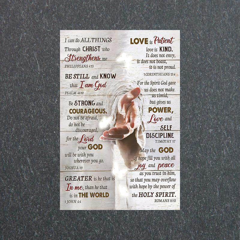 Christian Bible Verse Wall Art Hand Of God Jesus Motivational Pictures ...