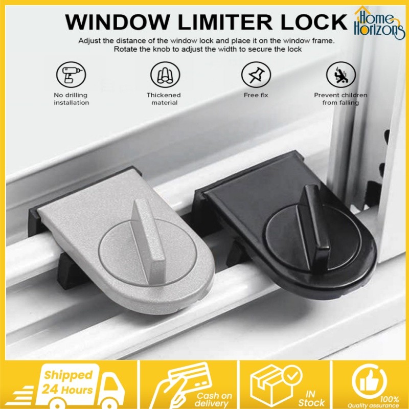 Safety Security Anti-theft Sliding Auxiliary Window Limiter Lock ...