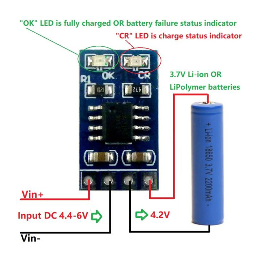 4.2V 3.7V 1A MPPT Solar Controller Module 18650 LiPo Li-ion Lithium ...