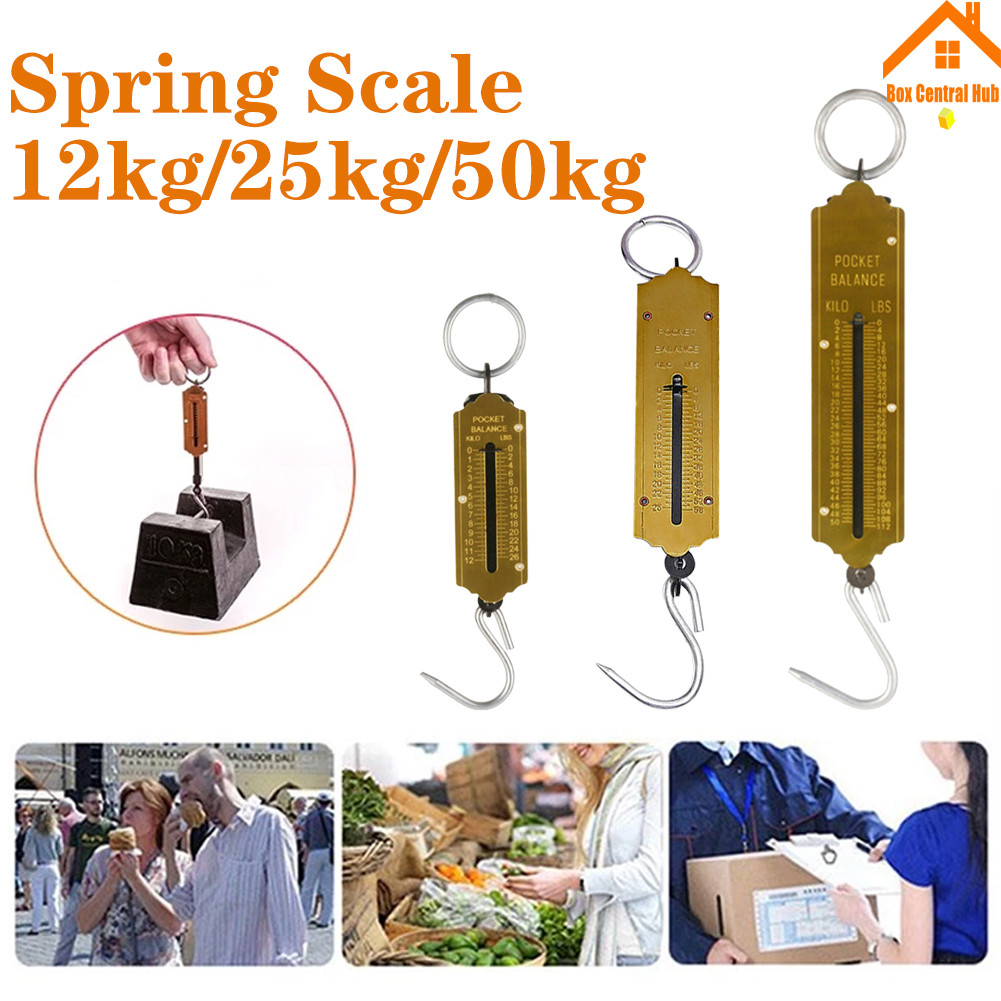 Spring Scale Pocket Scale Hanging Scales 12/25/50kg Flatbed Scale ...