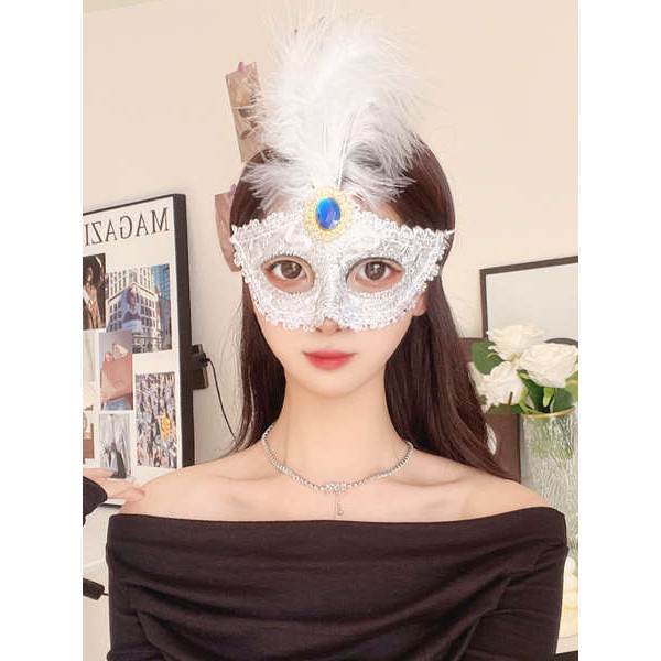 halloween halloween costume halloween mask Halloween women's half-faced ...