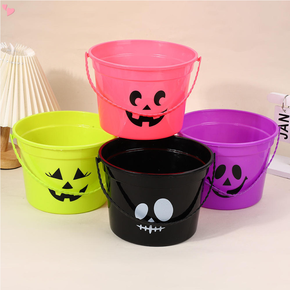 Halloween Trick or Treat Pumpkin Bucket Jack O Lantern Candy Basket ...