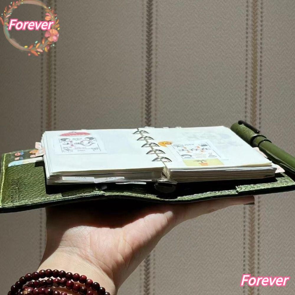 FOREVER Green Leather Notebooks, Thickened Blank Inner Page Pocket Book ...