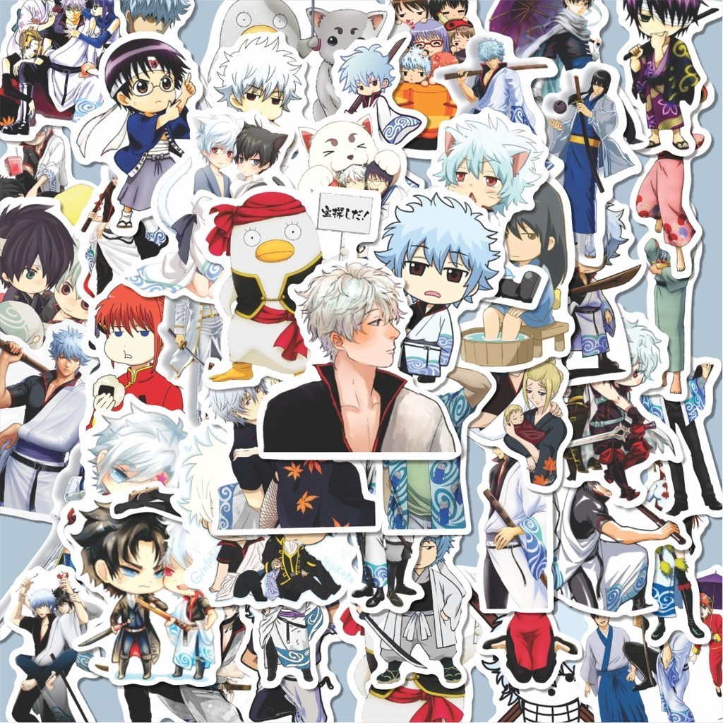 HP 100PCS Cute Gintama Anime Stickers Aesthetic Stickers Waterproof ...