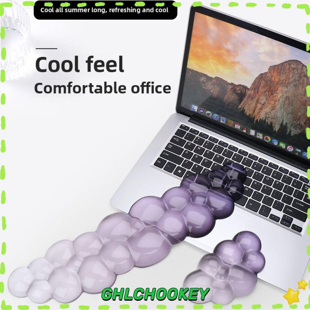 GHLCHOOKEY Silicone Wrist Support, Gradient Cloud Shape Keyboard Wrist ...
