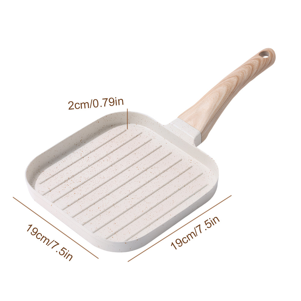 Nonstick Egg Square Frying Pan for Indoor Cooking & Outdoor Grilling ...