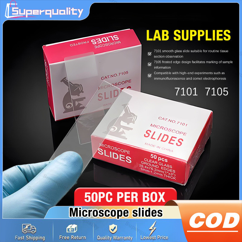 50PCS 1mm Thickness Microscope Slides+Cover Glass | Shopee Philippines