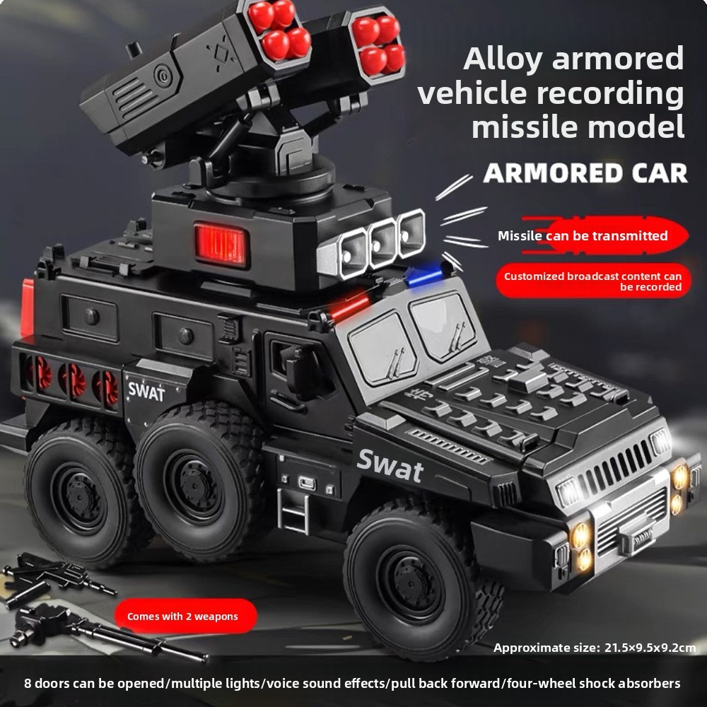 Car Cube Alloy Paramount Predator Police Car Model Pull Back Sound and ...