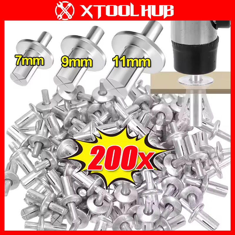 200PCS M5 Aluminum Alloy Rivet Hammer Drives Expanded Rivet Knock Type ...
