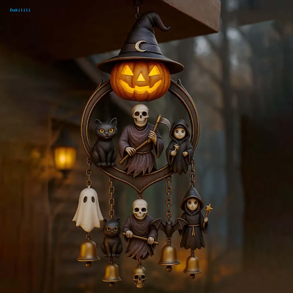 {Bakilili} Spooky Outdoor Decor Creepy Wind Chime Spooky Halloween ...
