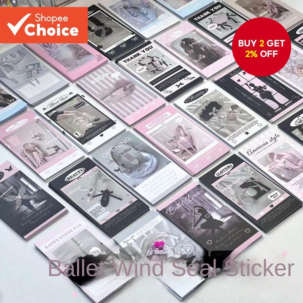 Korean INS Ribbon Aesthetic Stickers – Ballet Style Matte Sealing ...