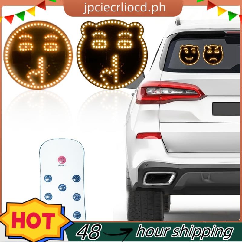 hot saleCar LED Fun Expression Light Smile Face Lights +Remote Control ...
