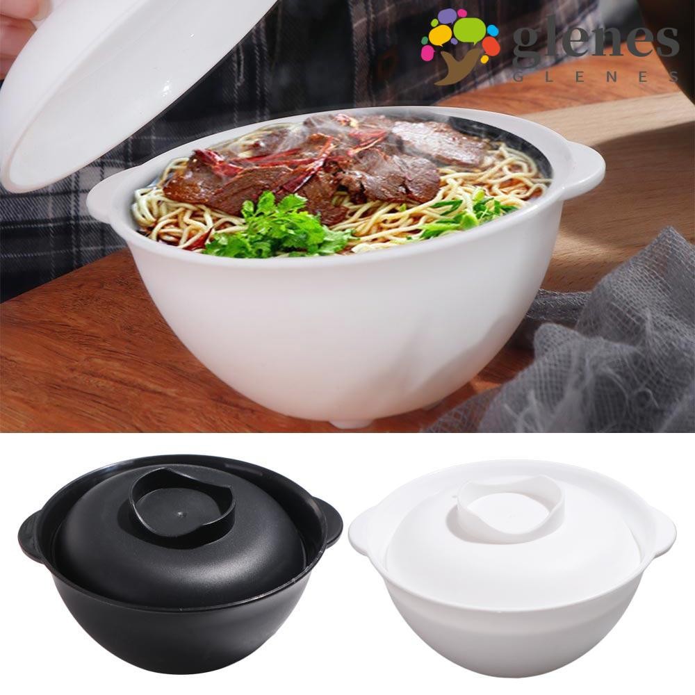 GLENES Ramen Bowl, With Lid Binaural Instant Noodle Bowl, Lunch ...