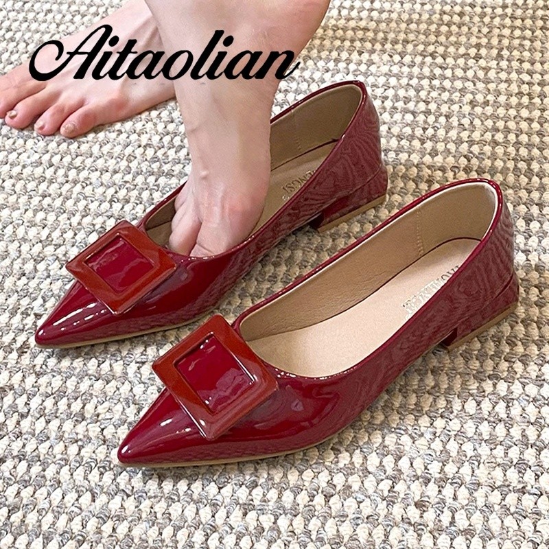 Patent Leather High Heels Size 35-43 - Pointed Toe Work Shoes | Shopee ...