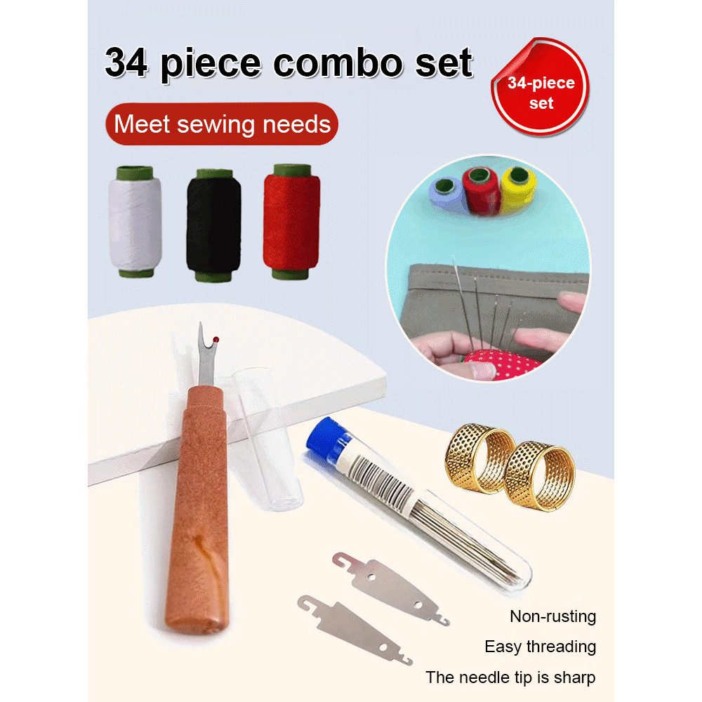 Hand Sewing Tool Set Big Nose Steel Needle Sewing Needle Set Slim ...
