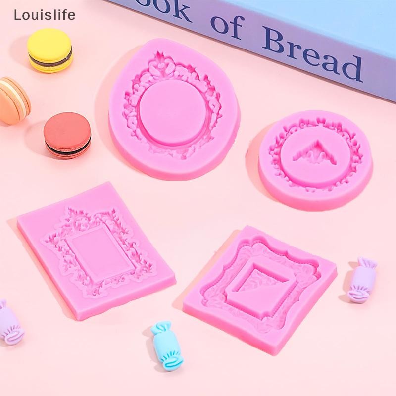 LLPH 4Pcs Silicone Frame Molds For Chocolate, Mini Air Dry Clay Molds ...