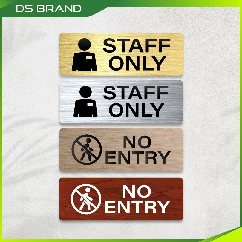 Gold, Silver, Bronze, Wooden Signage Push Pull Tolak Tarik Press Bell ...
