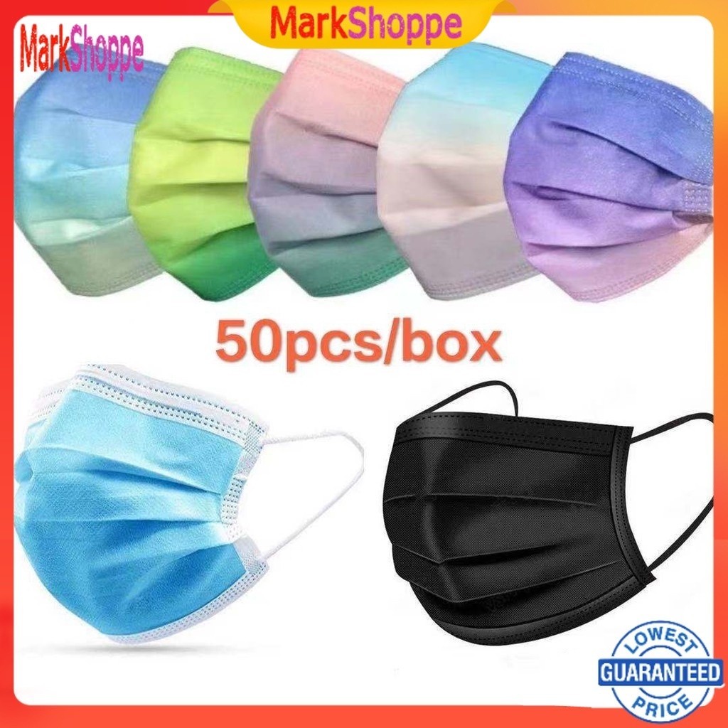 50pcs Rainbow Colored Face Mask N88 Surgical 3ply Excellent Quality ...