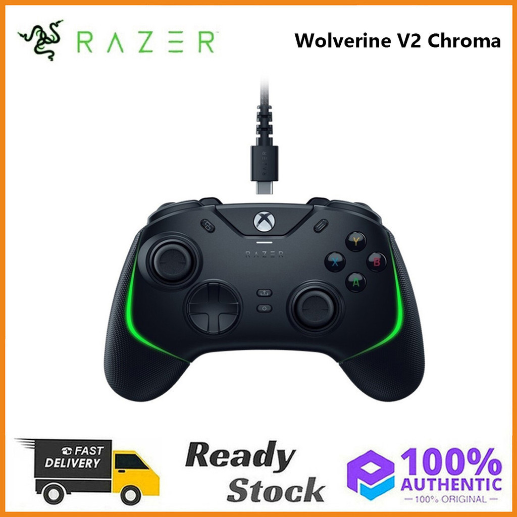 Original Razer Wolverine V2 Chroma Wired Gaming Controller for PC Xbox ...