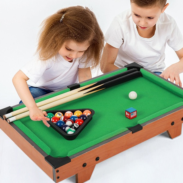51x31 cm Mini Billiard Table Set For Kids Wooden Tabletop Pool Table ...