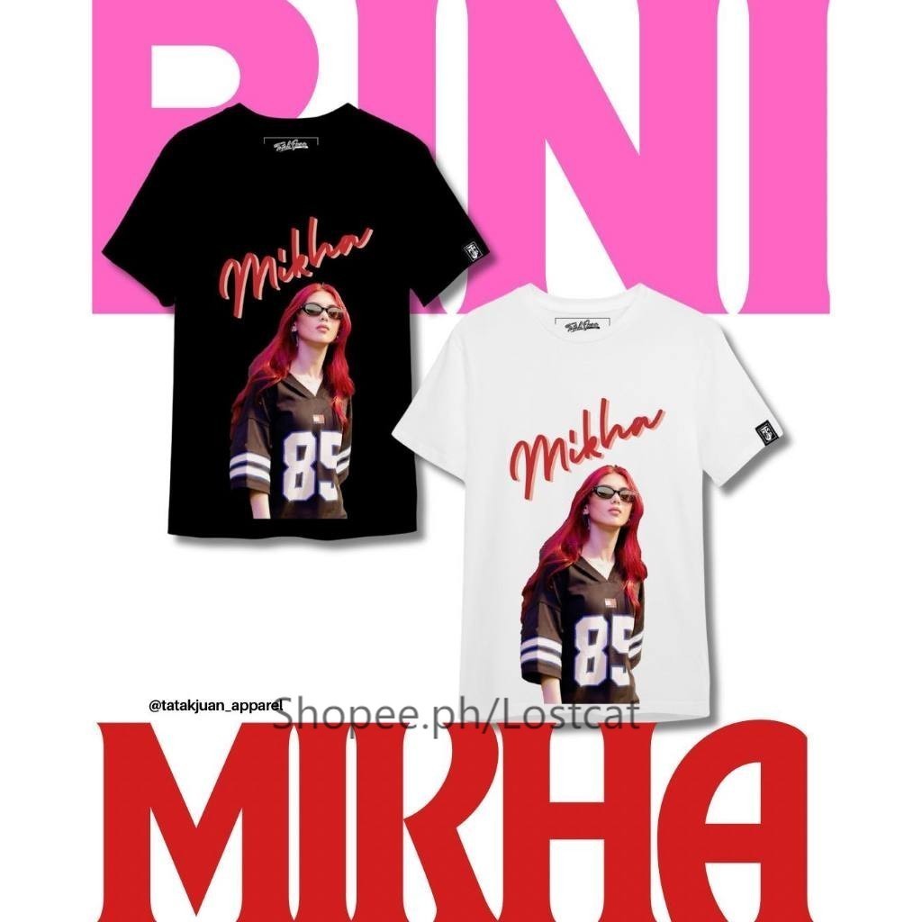 BINI MIKHA BOOTLEG COTTON SHIRT T-shirt for aldult kids Unisex | Shopee ...
