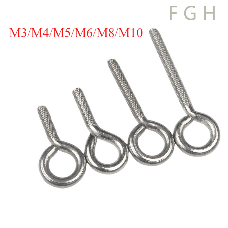 [FGH] M3/m4/m5/m6/m8/m10 Galvanized Closed Hook with Loop Screws 304 ...