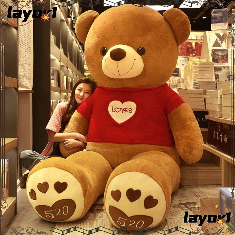 LAYOR1 Teddy Bear Plush Toys, PP Cotton Fill 80CM Teddy Bear Pillow ...