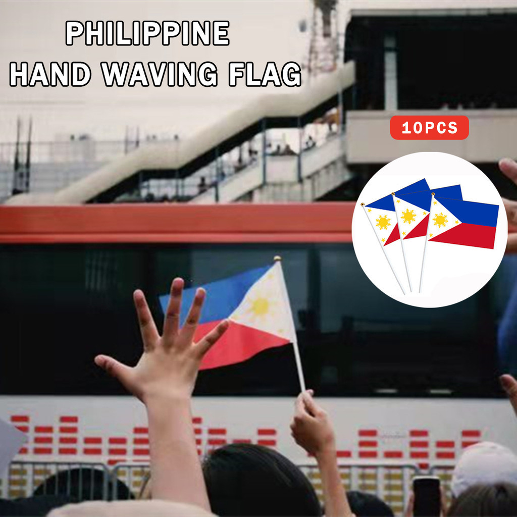 New Set of 10 Small Philippine Flaglets Nylon Flags 14cm*21cm | Shopee ...