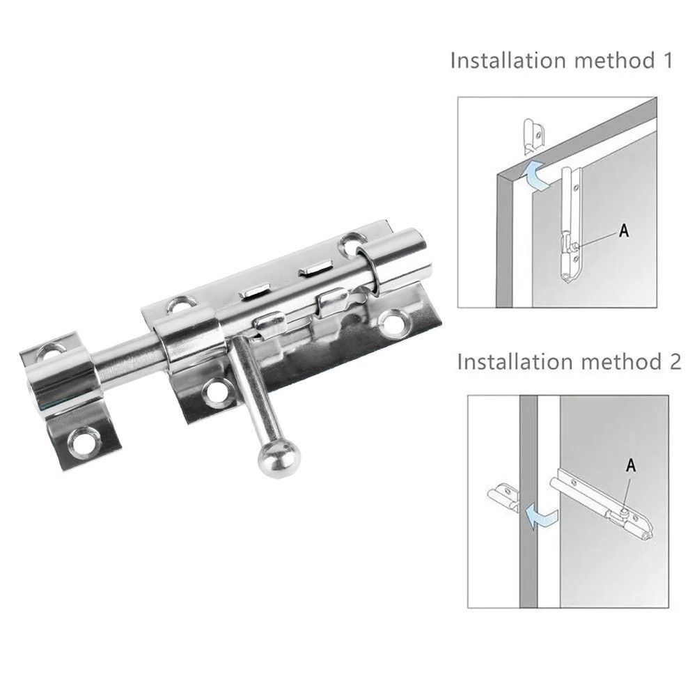 Heavy Duty Sliding Door Lock Gate Bolt Latch Sturdy 201 Stainless Steel ...
