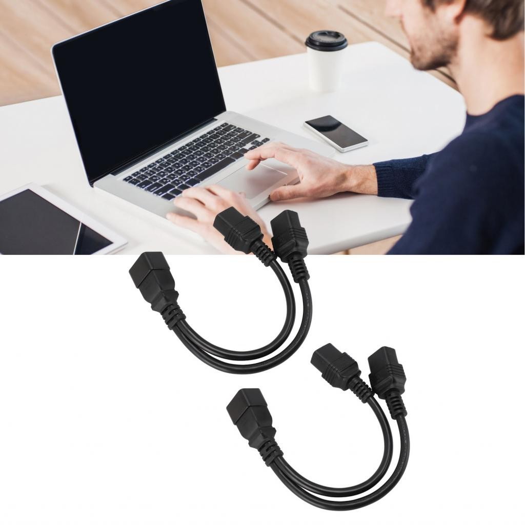 Iuxishop Dual IEC320 C19 Female To C20 Male Power Cord Y Splitter Cable ...