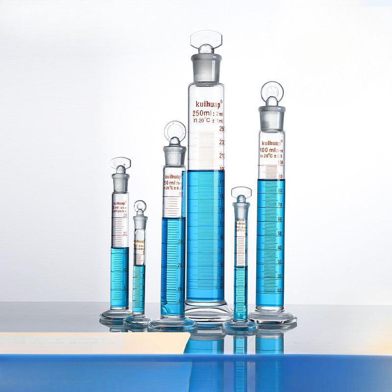 10ml 25ml 50ml 100mL Glass Graduated Cylinder With Stopper Cap ...
