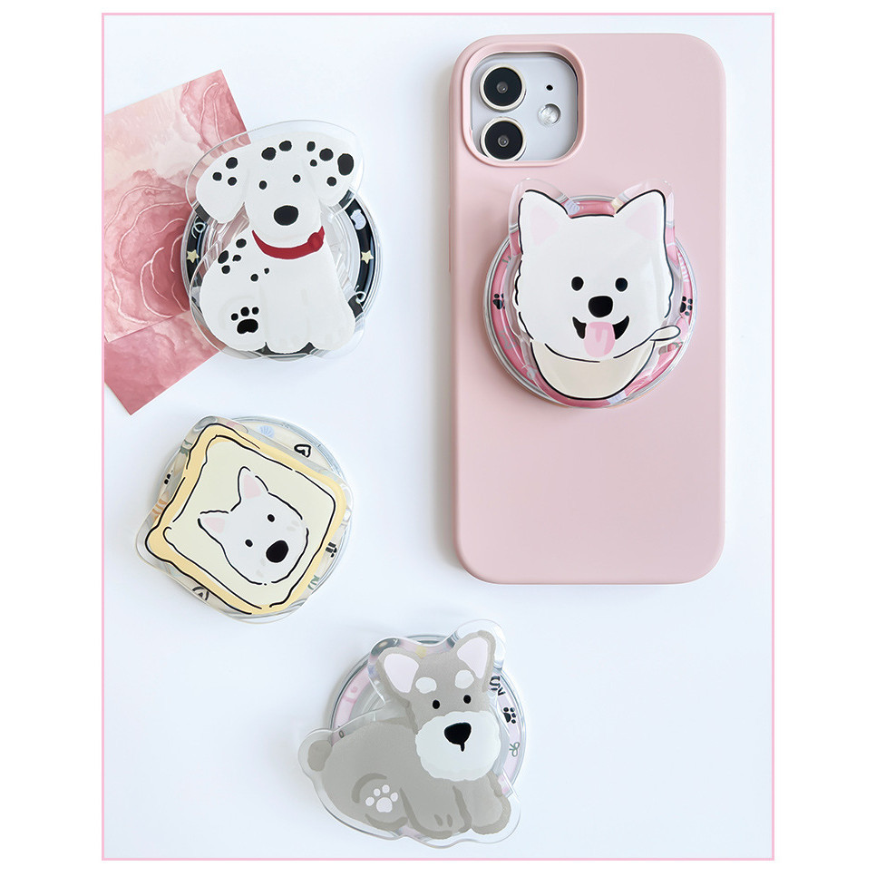 Cute Cartoon Round Magnetic Phone Holder for Magsafe Case and IPhone 16 ...