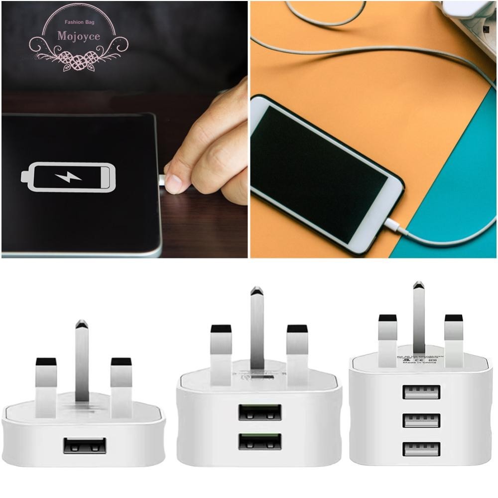 1/2/3 USB Ports USB Power Adapter Universal 3 Pin USB Charger 5V 3.1A ...