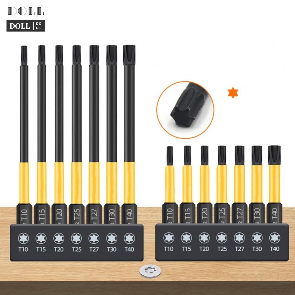 【DOLL】Magnetic Torx Star Screwdriver Bit Set 7pcs with Holder Various ...